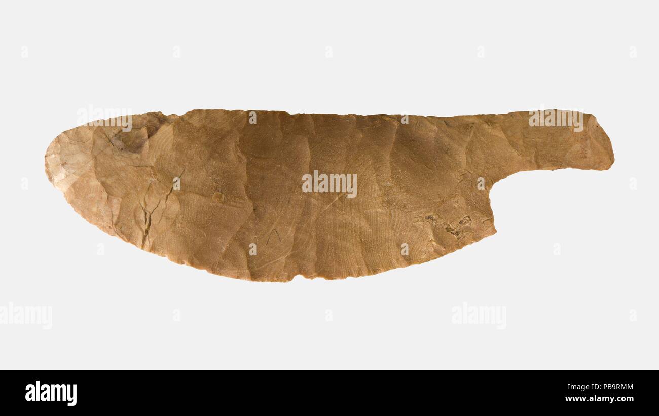 Flint Knife. Dimensions: L: 21.3 cm (8 3/8 in.); diam. 6.4 cm (2 1/2 in ...