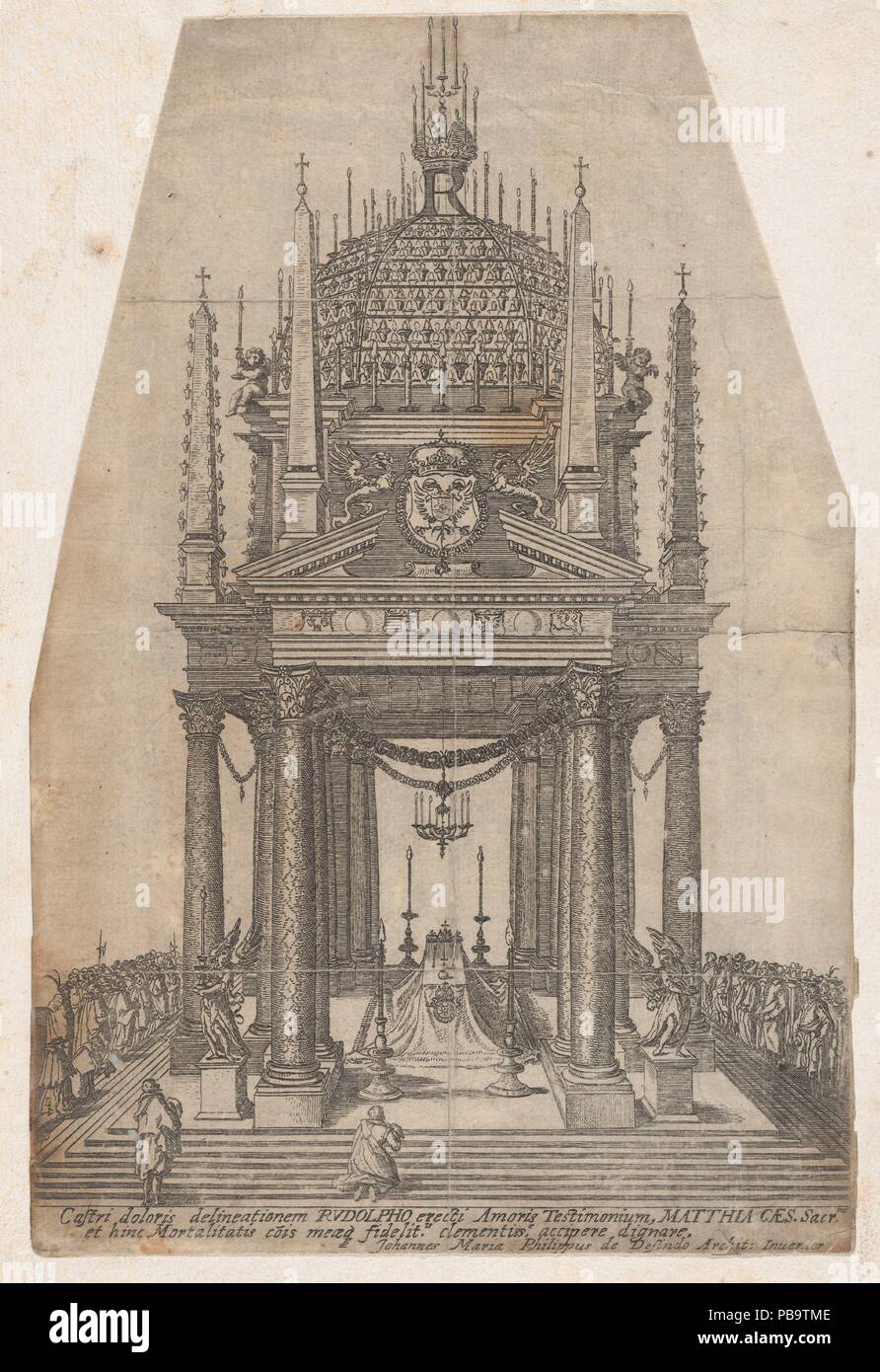 Catafalque for Rudolf II of Austria. Designer: Giovanni Maria Filippi ...