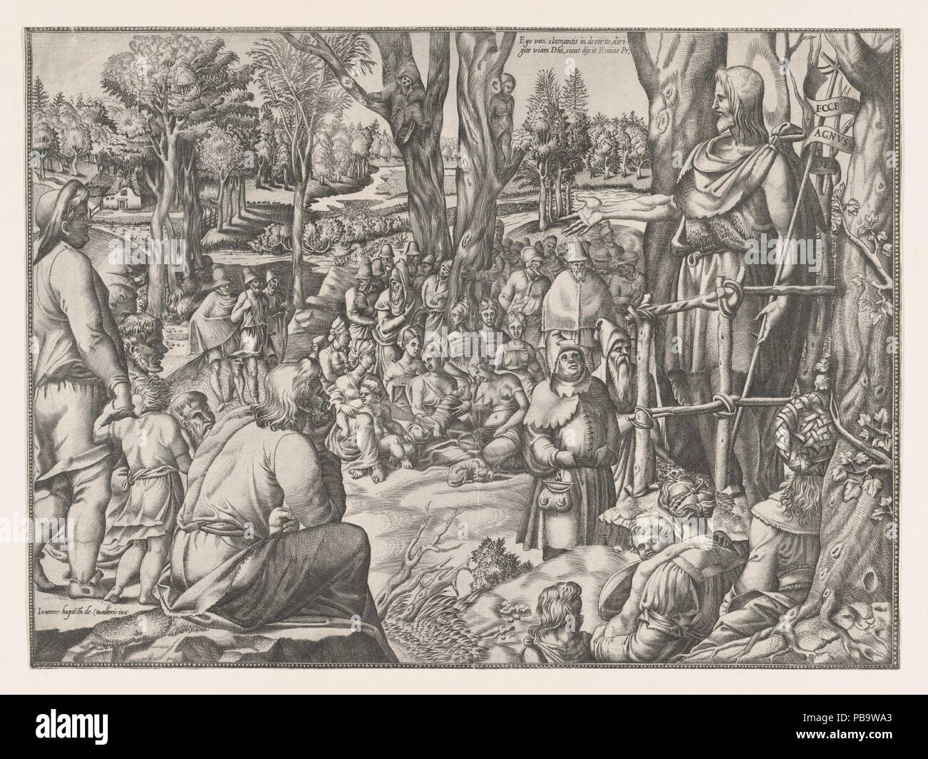 St. John Preaching in the Desert. Artist: Jean Mignon (French, active ...