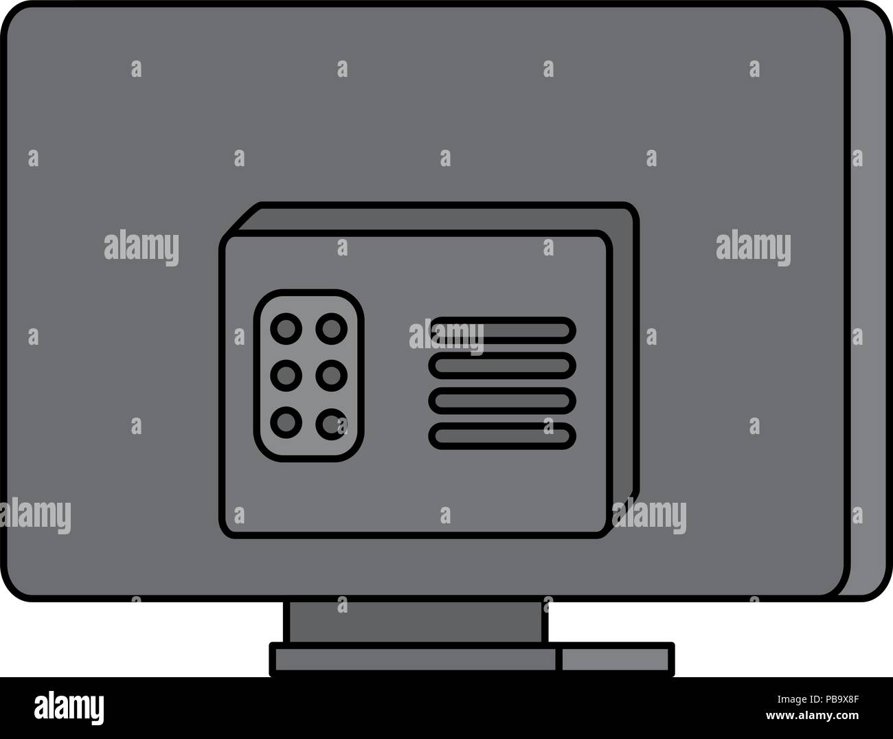 modern tv back isolated icon Stock Vector Image & Art - Alamy