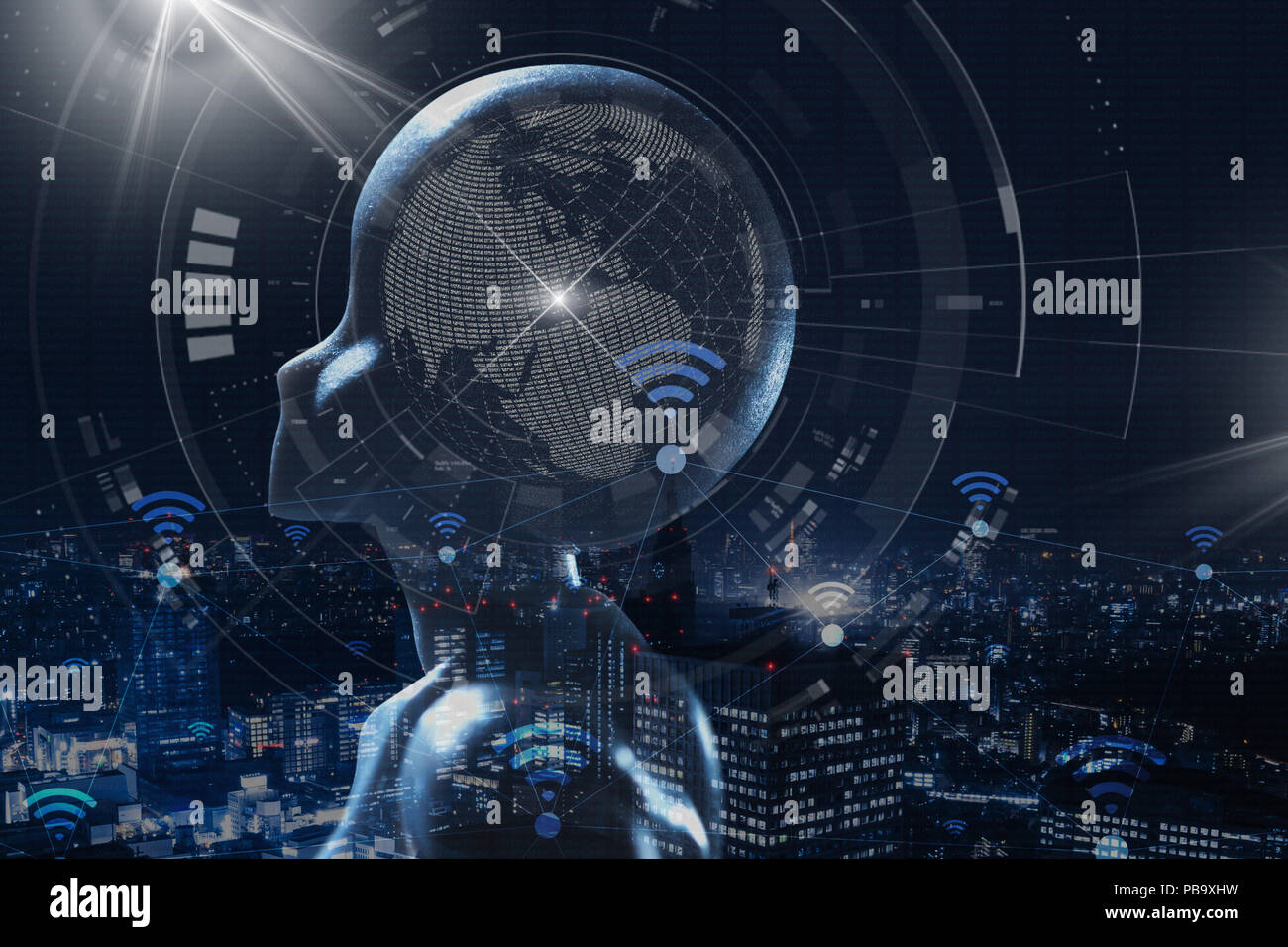 AI, Artificial intelligence conceptual of next generation technology ...