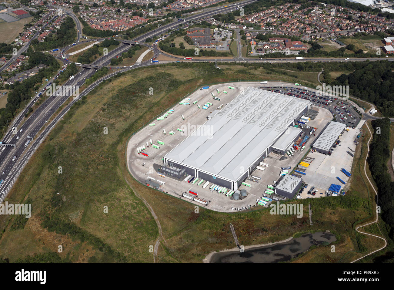 aerial view of the Co-Op Castlewood Distribution Centre, Sutton-in ...