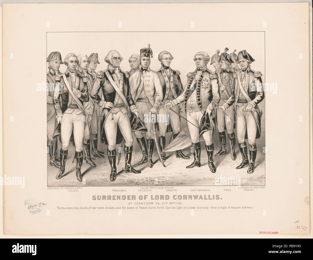 Surrender of lord cornwallis hi-res stock photography and images - Alamy