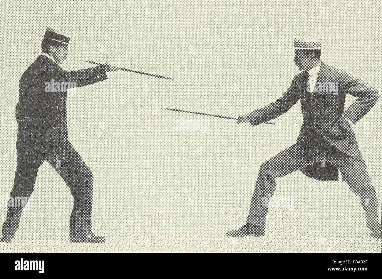 Photograph from the article, 'Self-defence with a walking stick. The ...