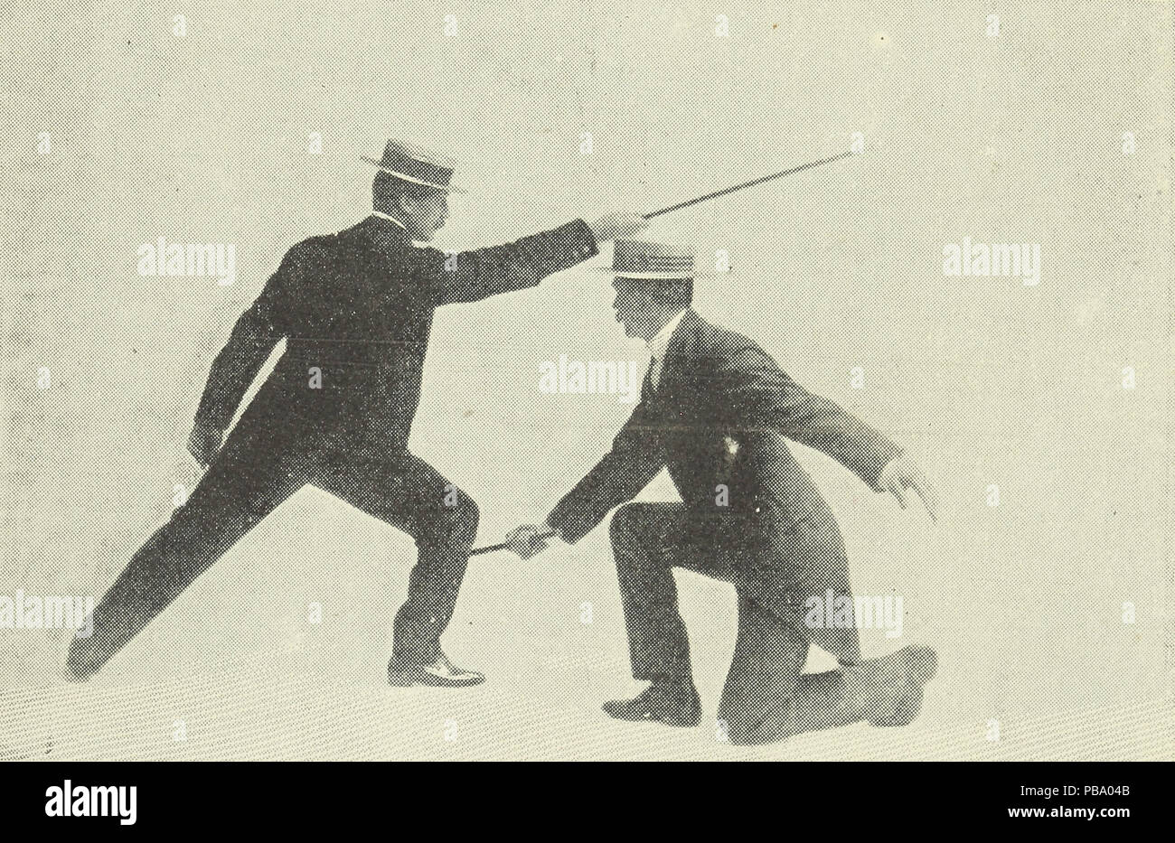 Photograph from the article, 'Self-defence with a walking stick. The ...