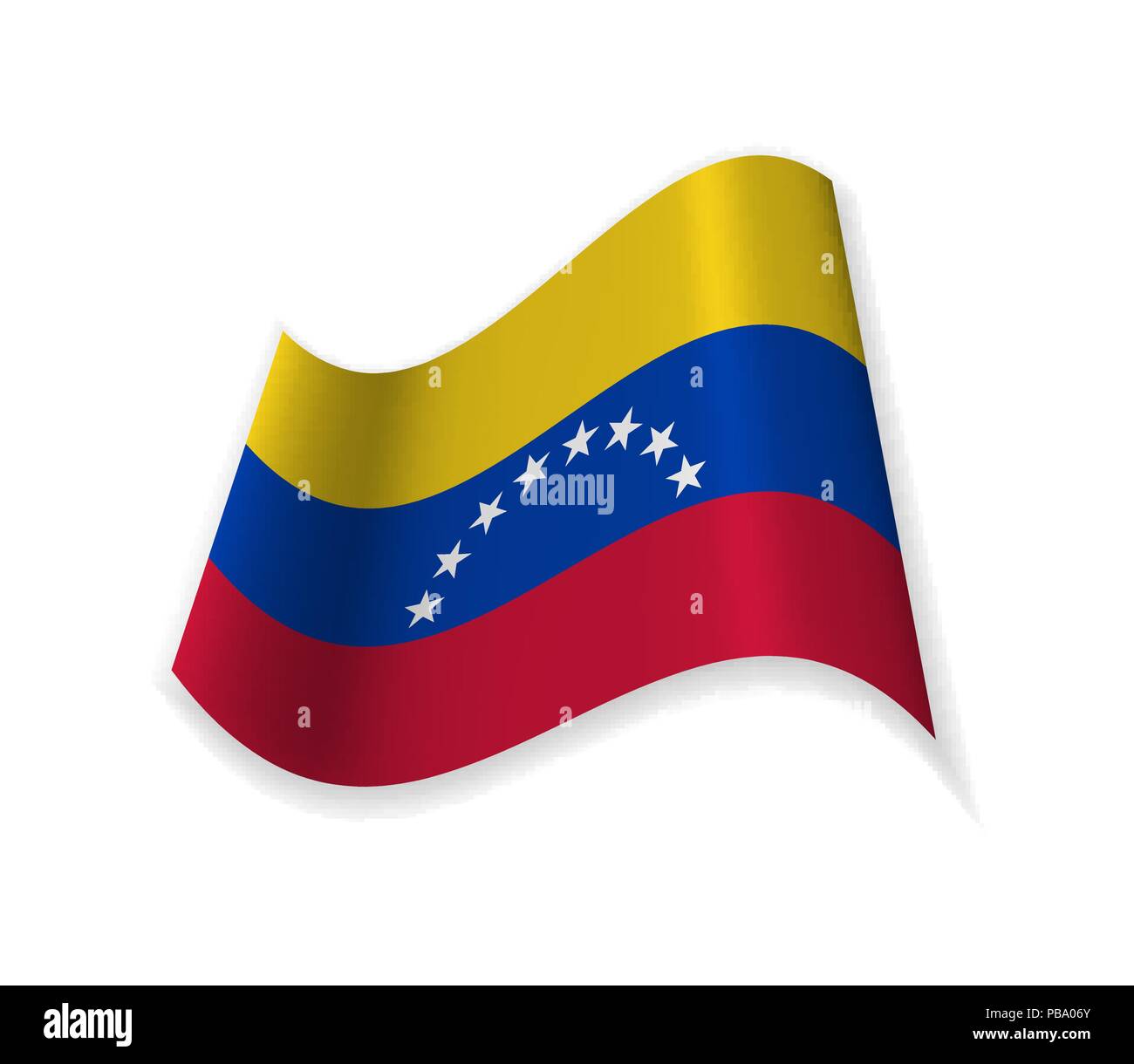 The official Flag of Venezuela. is a country in South America. Vector ...