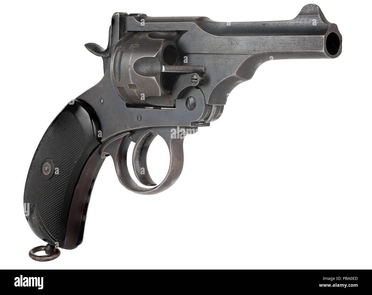Webley Mk.V centrefire six-shot military revolver Stock Photo - Alamy