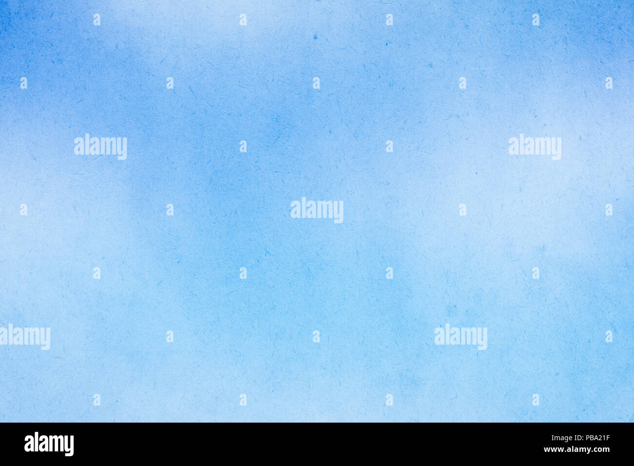 Sky blue colors gradient watercolor paint on old paper with grain ...