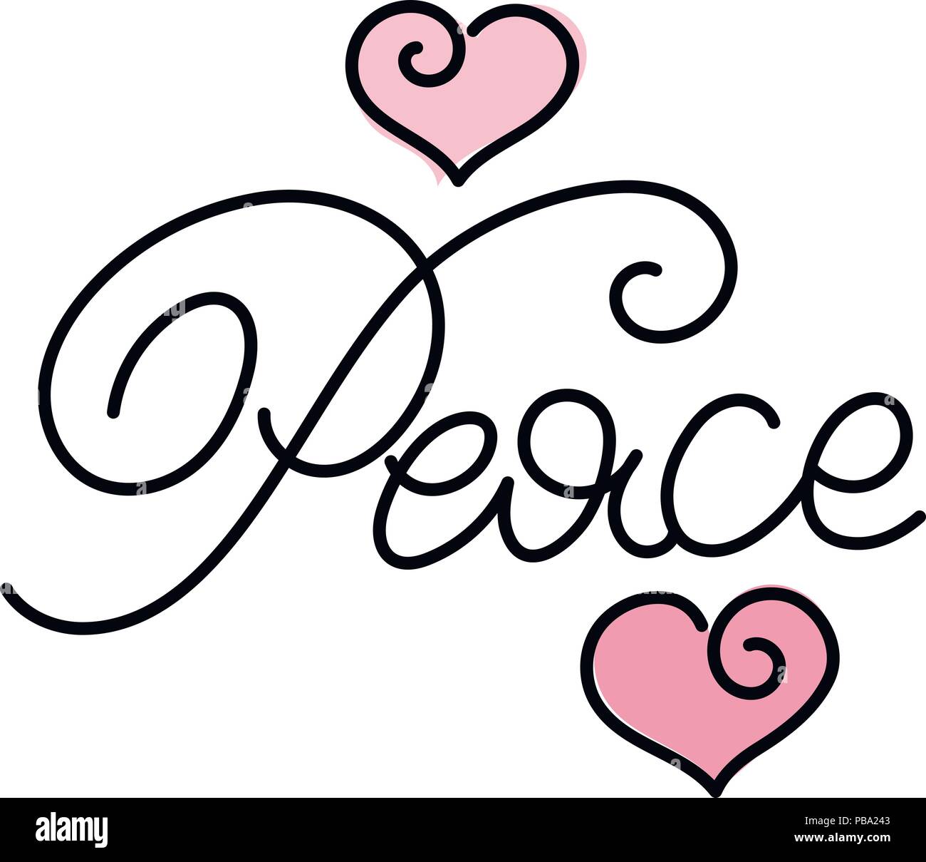 Peace. Illustration isolated on white background. Design element for ...