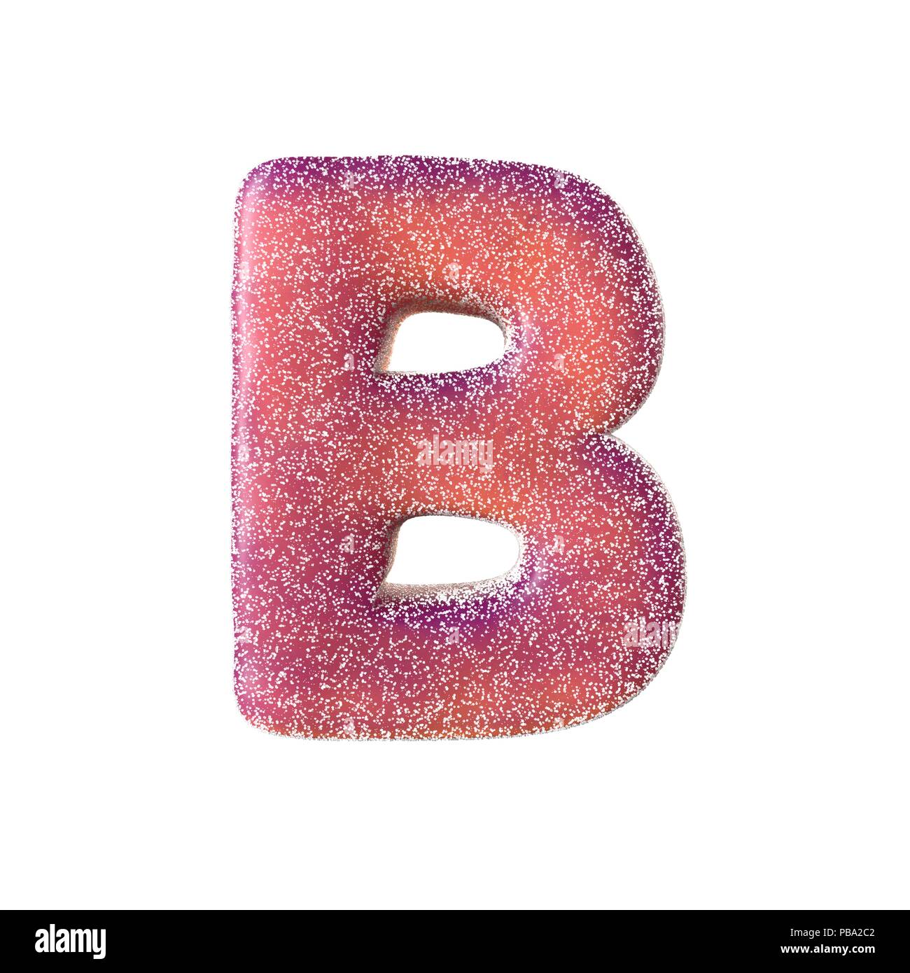 Red sour candy letter B Isolated on white background Stock Photo - Alamy