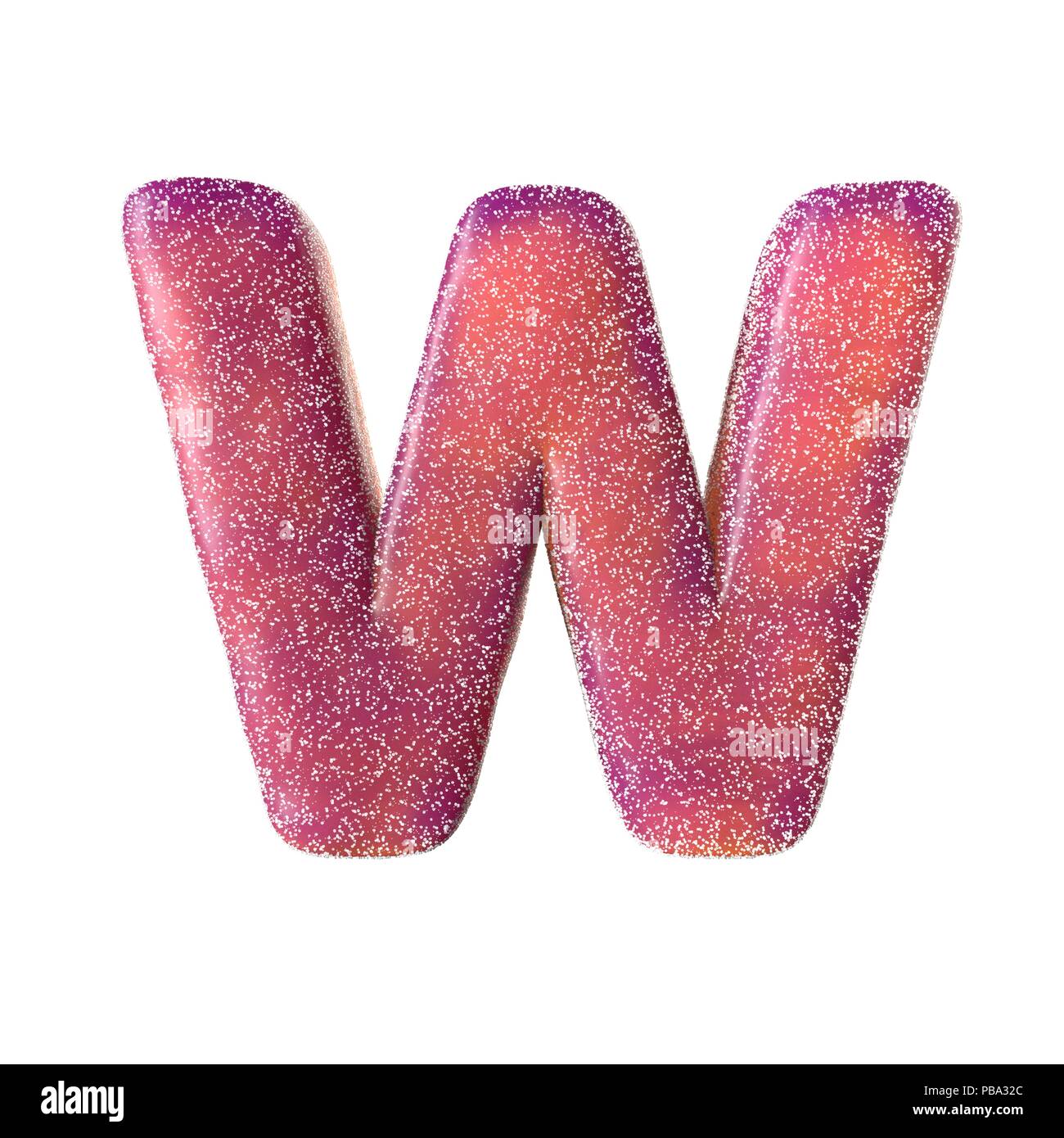 Red sour candy letter W Isolated on white background Stock Photo - Alamy