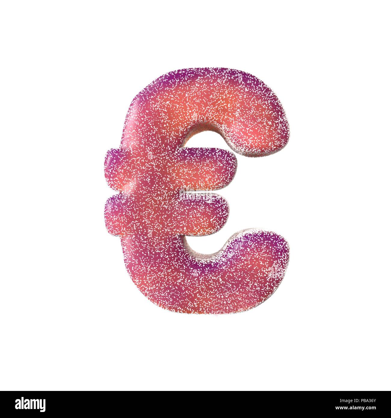 Red sour candy euro symbol Isolated on white background Stock Photo - Alamy