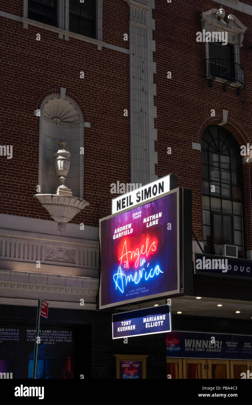 Angels in America on stage live in Broadway theater district in New ...