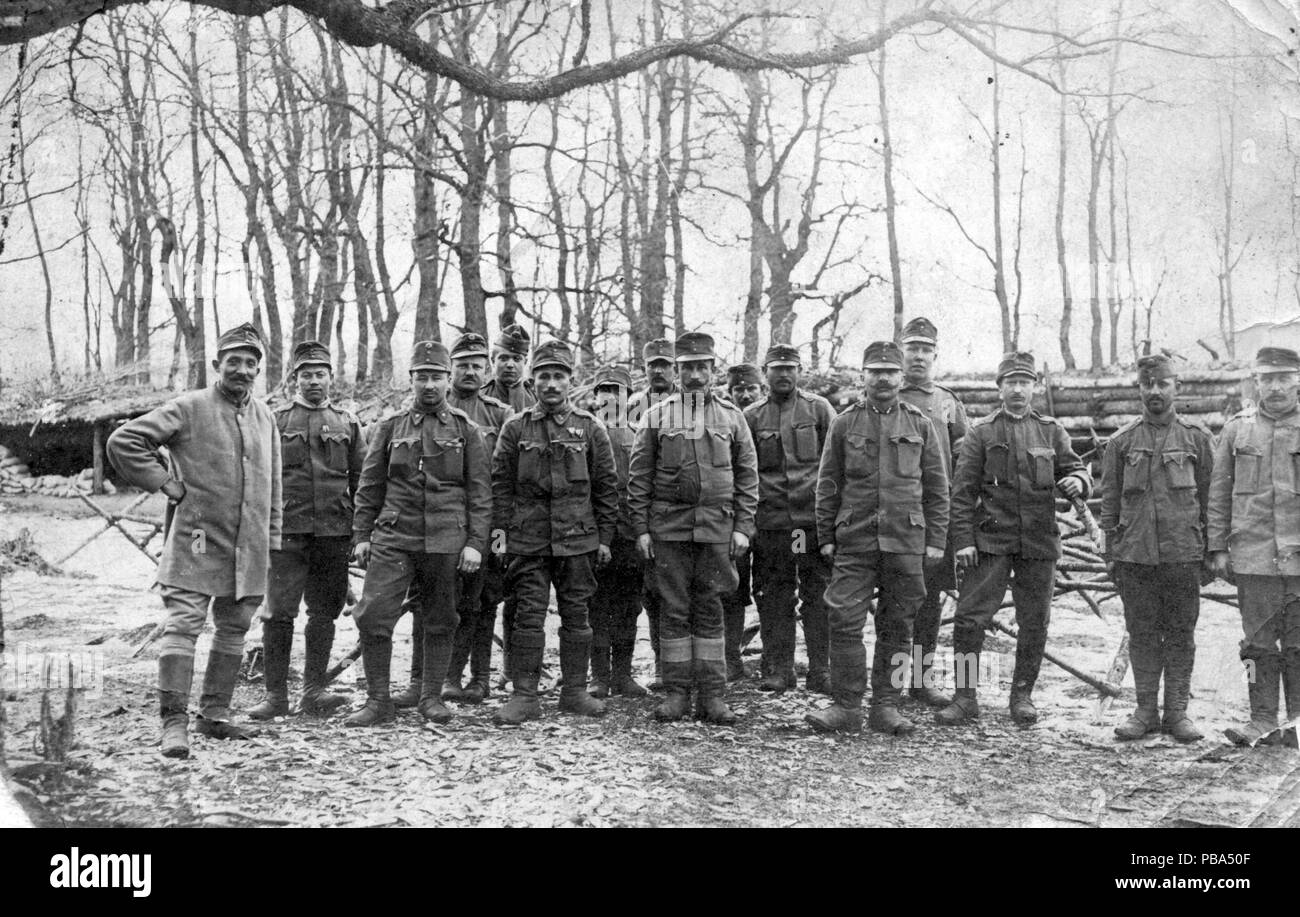 1044 Military, tableau, uniform, First World War, men Fortepan 19015 ...