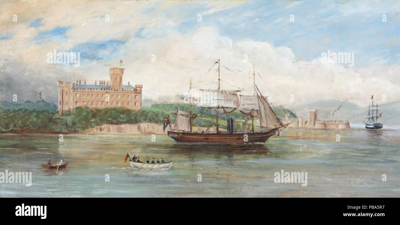 FORT MACQUARIE at Bennelong Point, Sydney, NSW about 1840 Stock Photo ...