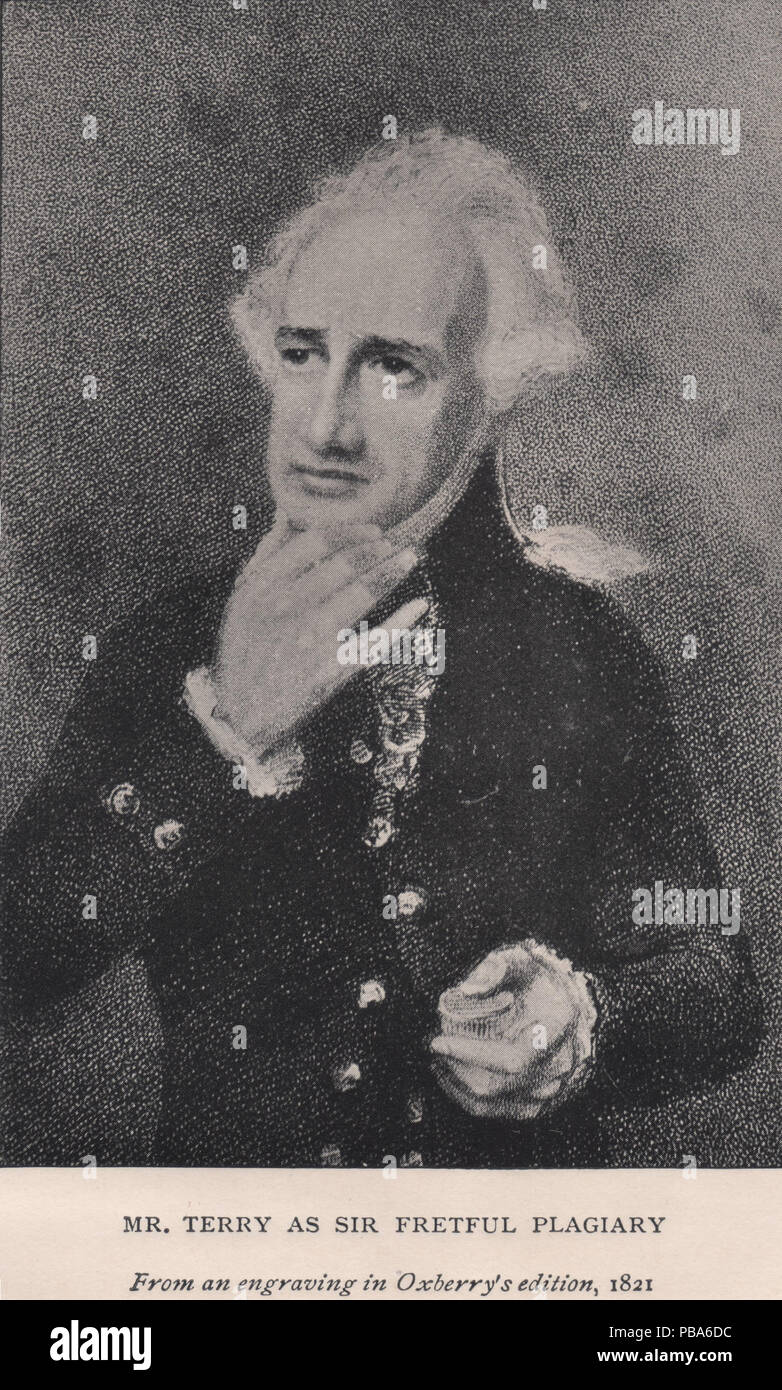 1064 Mr Terry As Sir Fretful Plagiary Stock Photo - Alamy