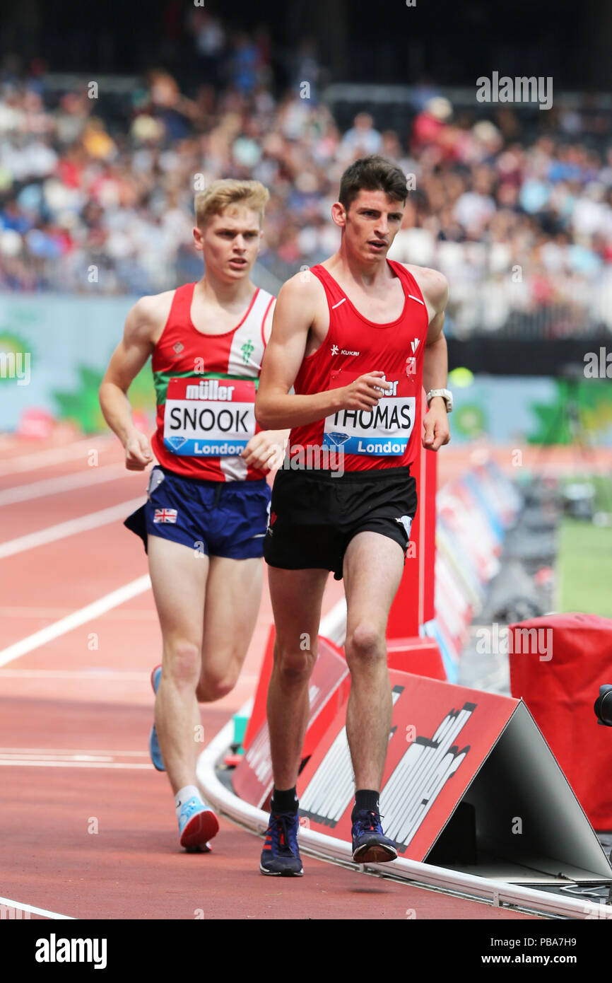 Christopher SNOOK (Great Britain), Guy THOMAS (Great Britain) competing in the Men's 3000m Race ...