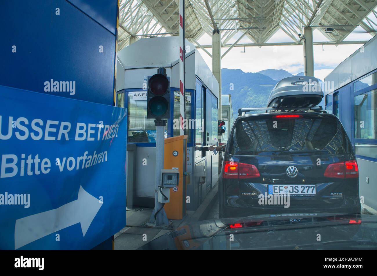 A13 motorway, highway, Brennerautobahn Mautstelle Schonberg im ...