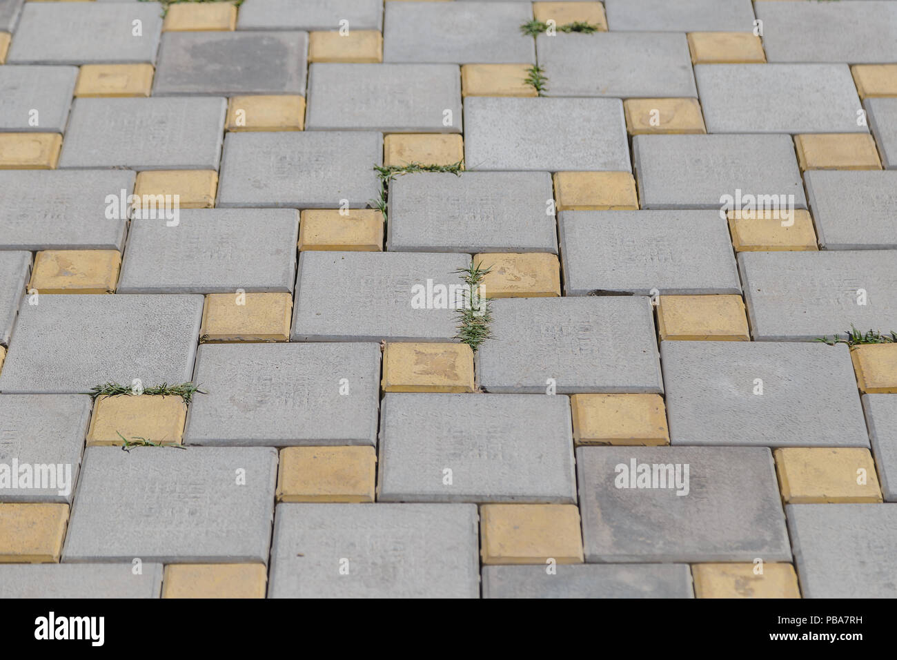 Sidewalk tiles with a new design, an exclusive product Stock Photo - Alamy