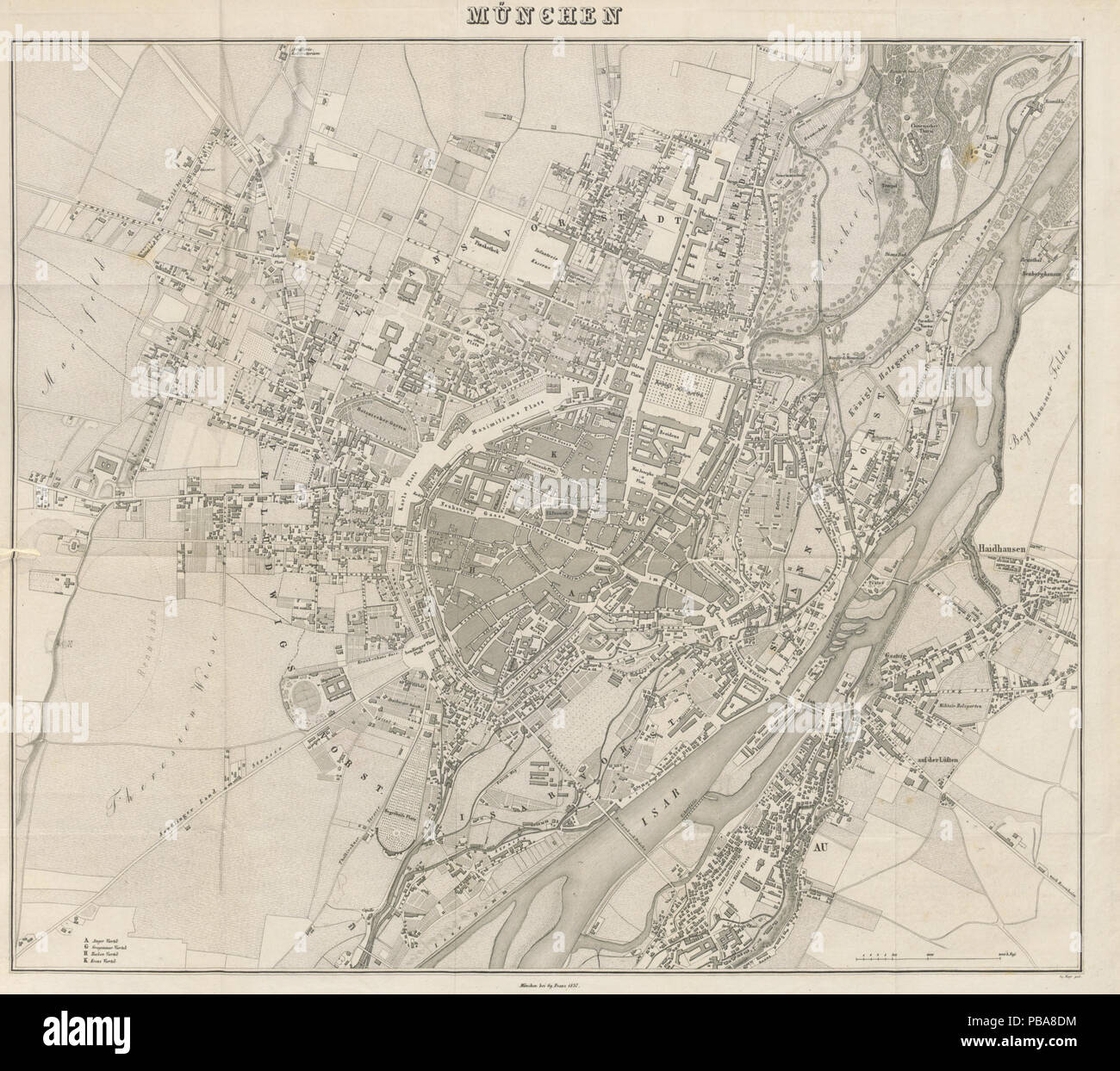 Munich city map hi-res stock photography and images - Alamy