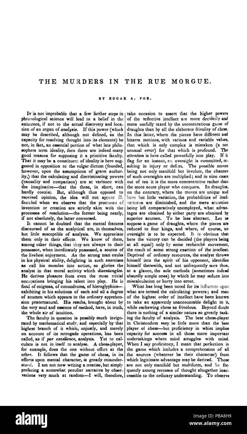 Murders in the rue morgue hi-res stock photography and images - Alamy