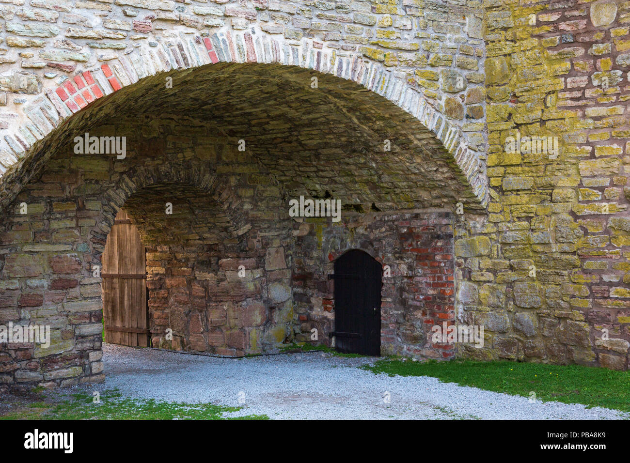 Vault of the courtyard of the castle Stock Photo - Alamy
