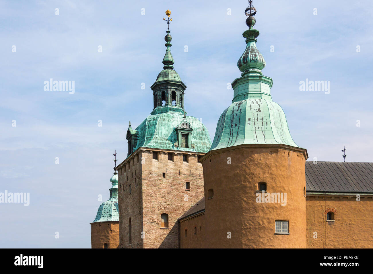 Kalmar castle with towers at a blue sky Stock Photo - Alamy