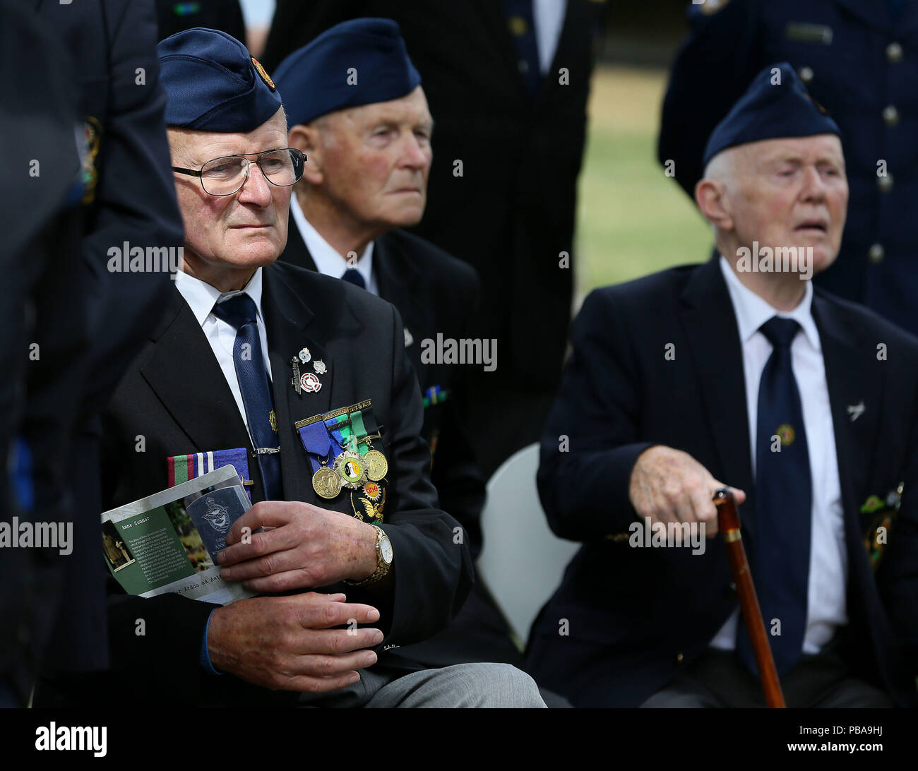 Irish Air Corps veterans during the ceremony to mark the unveiling of a ...