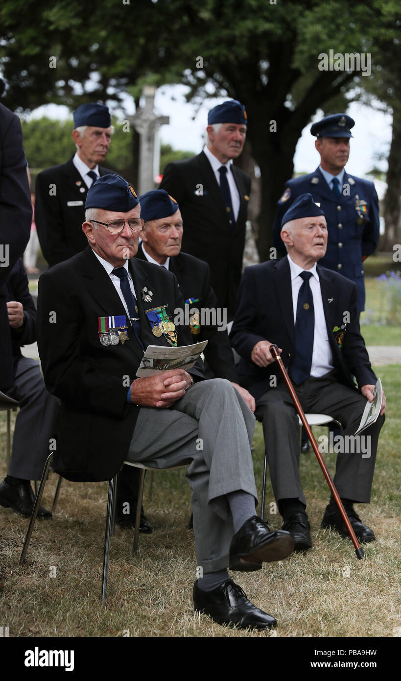 Irish Air Corps veterans during the ceremony to mark the unveiling of a ...