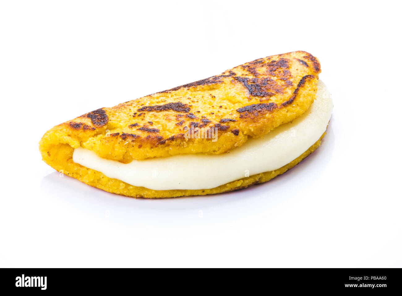 Cachapa with cheese, Typical Venezuelan cuisine made of ground corn and ...