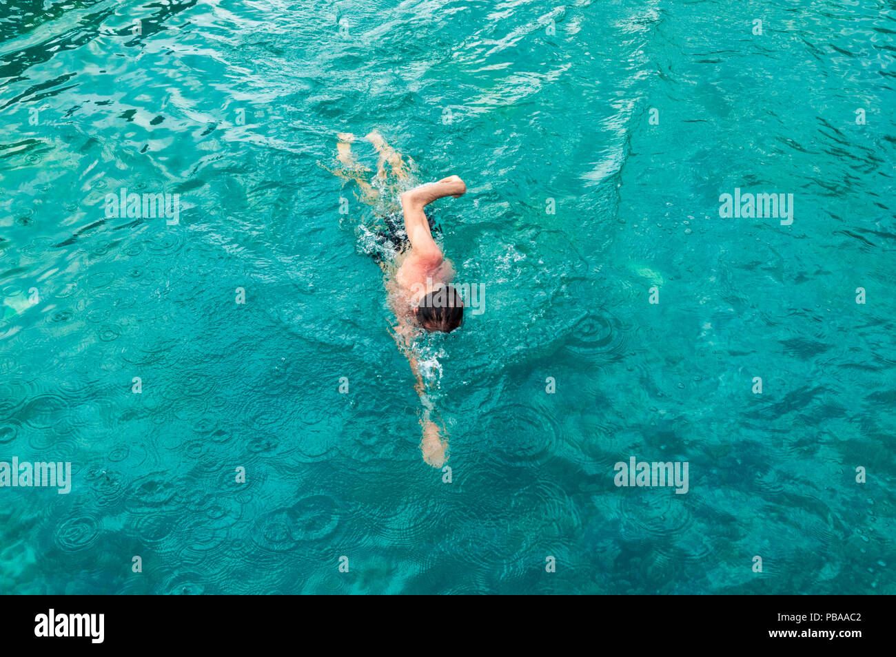 Swimmer crawling in swimming pool hi-res stock photography and images ...