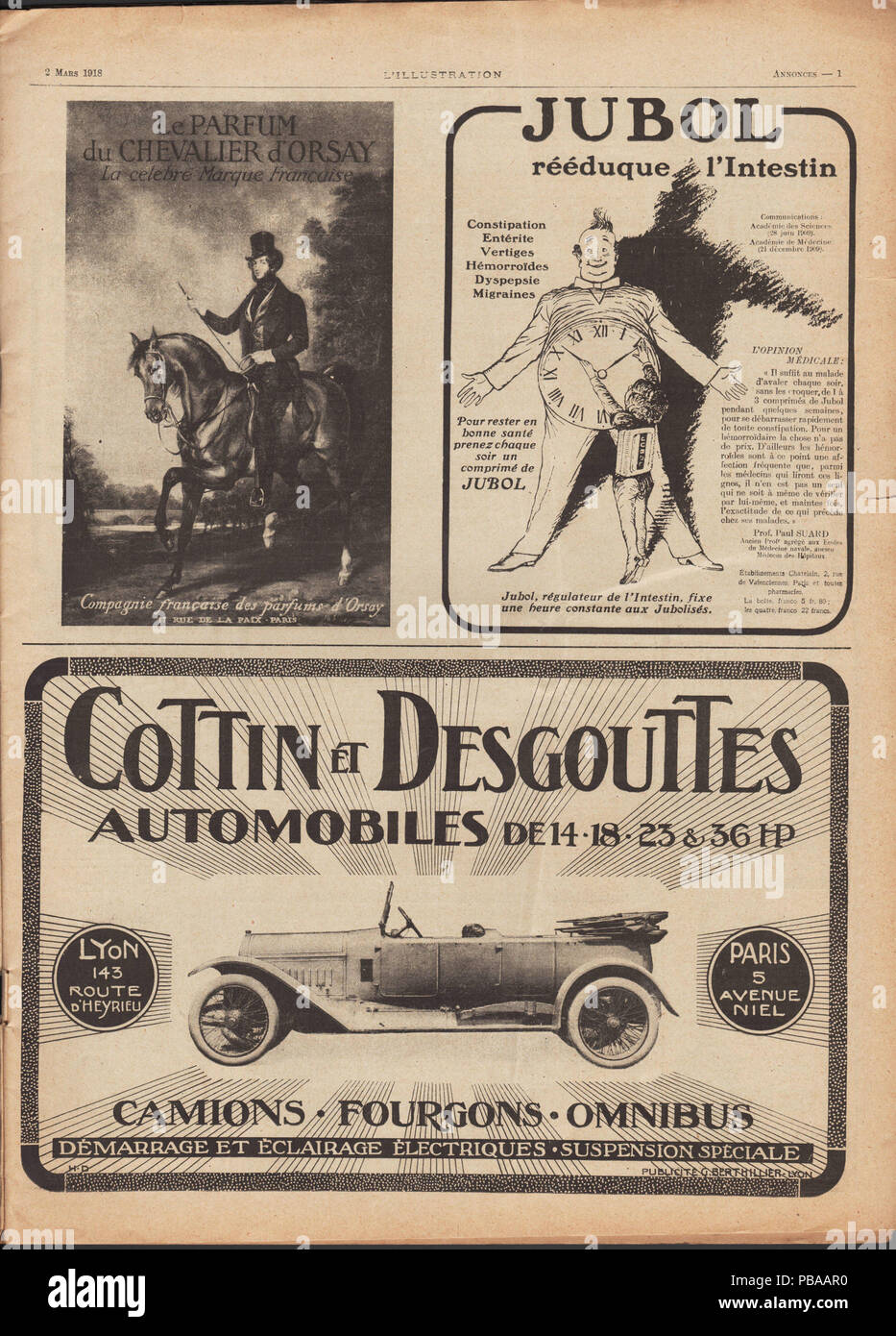 1109 No 3913 2 Mars 1918, scan03, Annonces 1 Stock Photo - Alamy