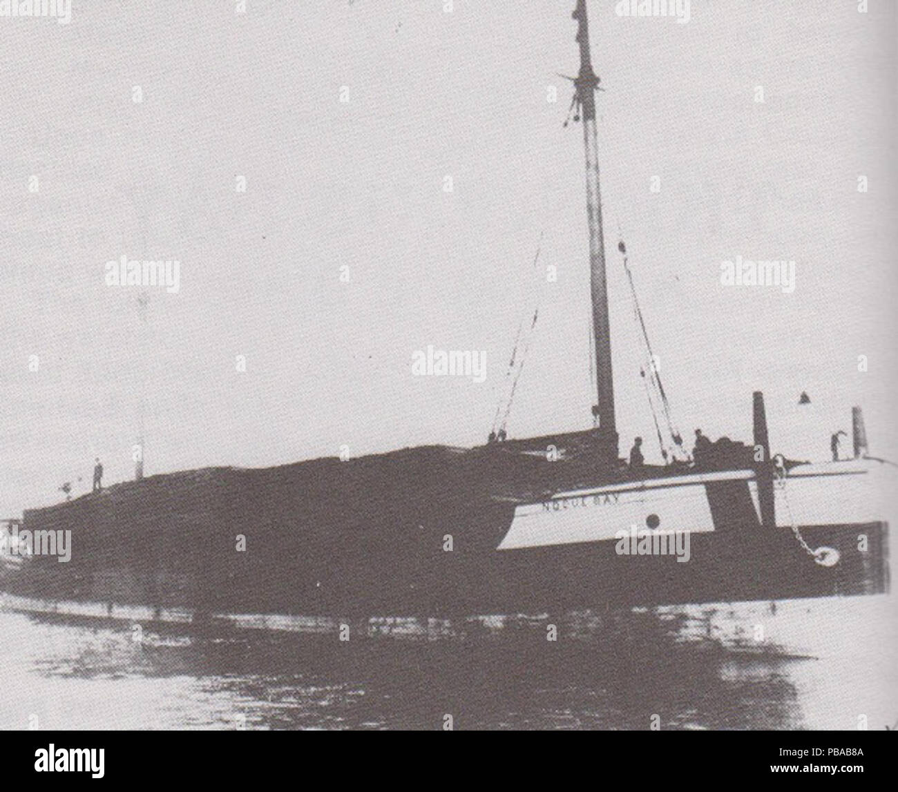 . English: A photo of the ship Noquebay, which sank in Lake Superior in ...