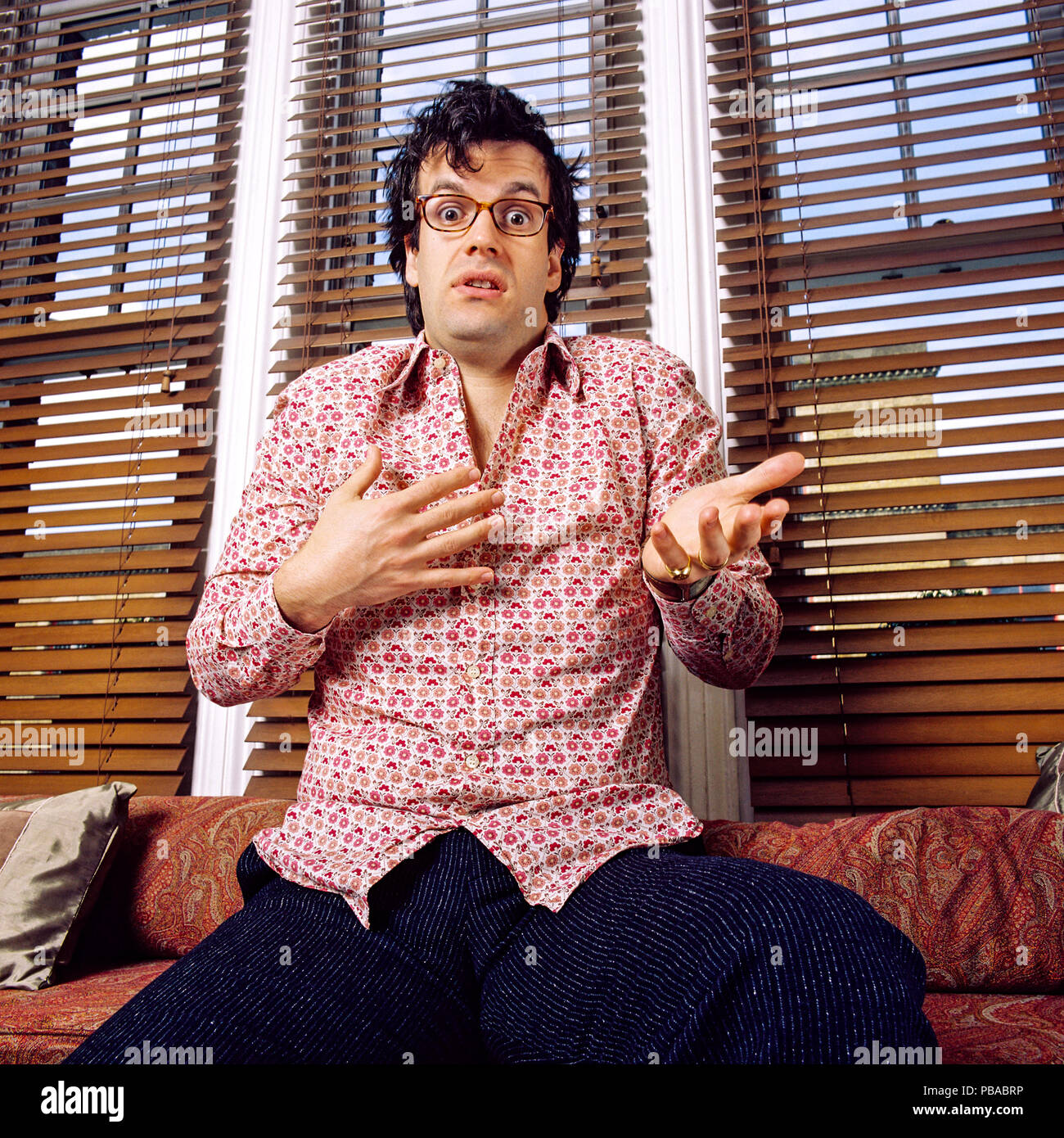 Marcus Brigstocke, English comedian, actor and satirist photographed in ...