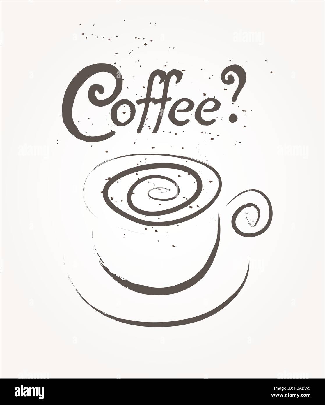 Coffee cup sign. Advertising concept Stock Vector Image & Art - Alamy