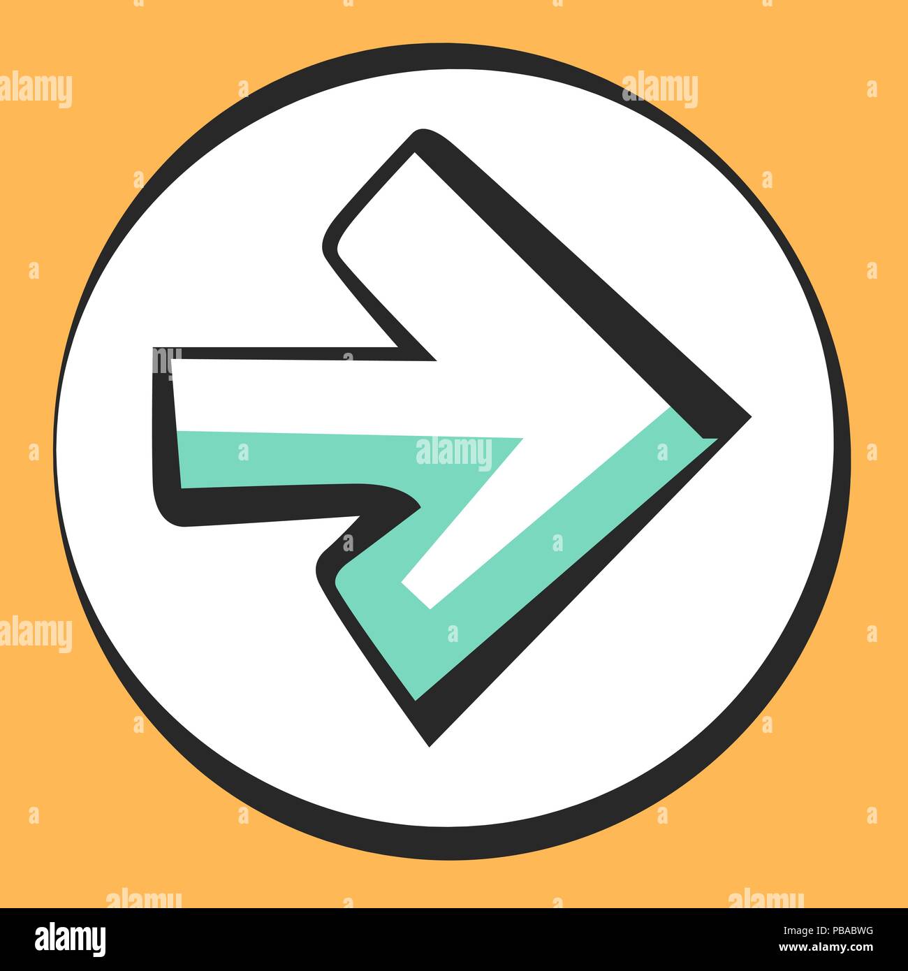 Right pointer vector vectors hi-res stock photography and images - Alamy