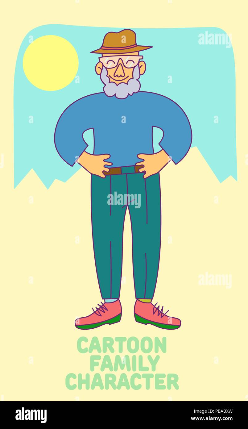 Strong old man Stock Vector Images - Alamy