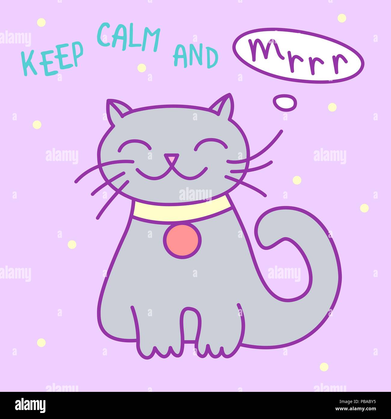 Vector Cartoon Cat Stock Vector Image & Art - Alamy