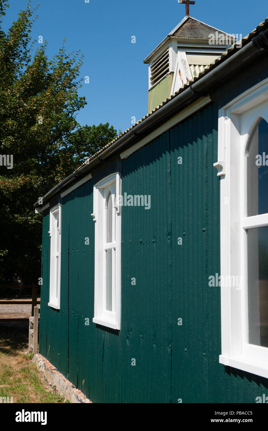 All Saints Church, Brokerswood, Westbury, UK, a corrugated building ...