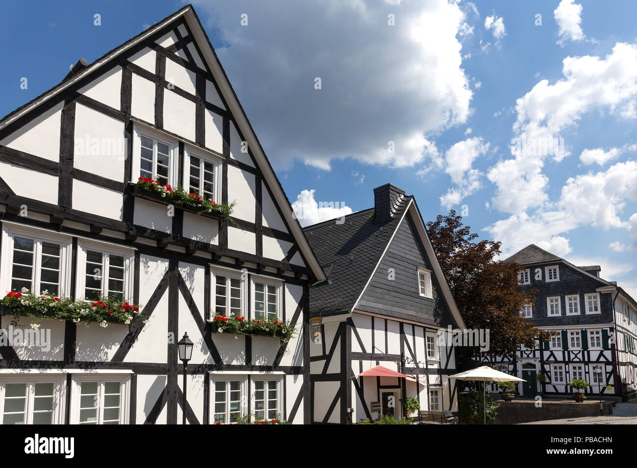 german timbered houses in freudenberg germany Stock Photo - Alamy