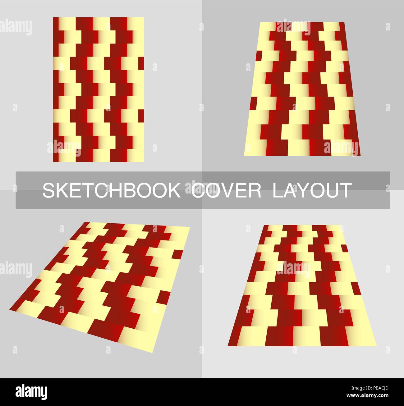 Cover design template. Vector notepad layout, geometric background ...