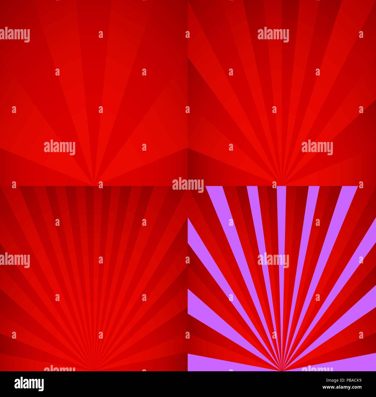 Retro backgrounds set. Vintage rays patterns Stock Vector Image & Art ...