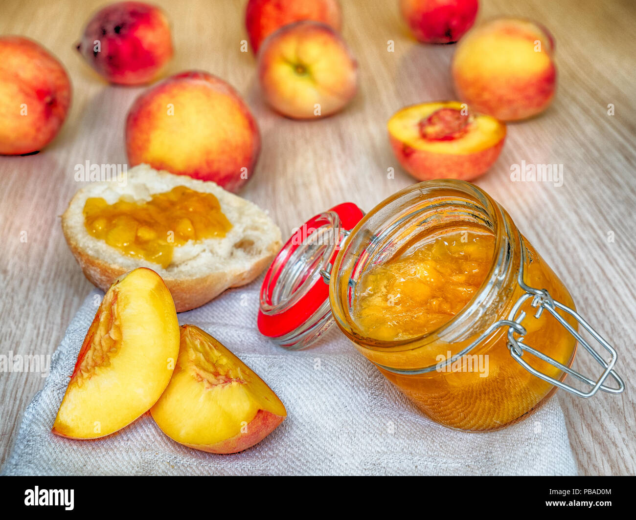 Peach jam jar hi-res stock photography and images - Alamy