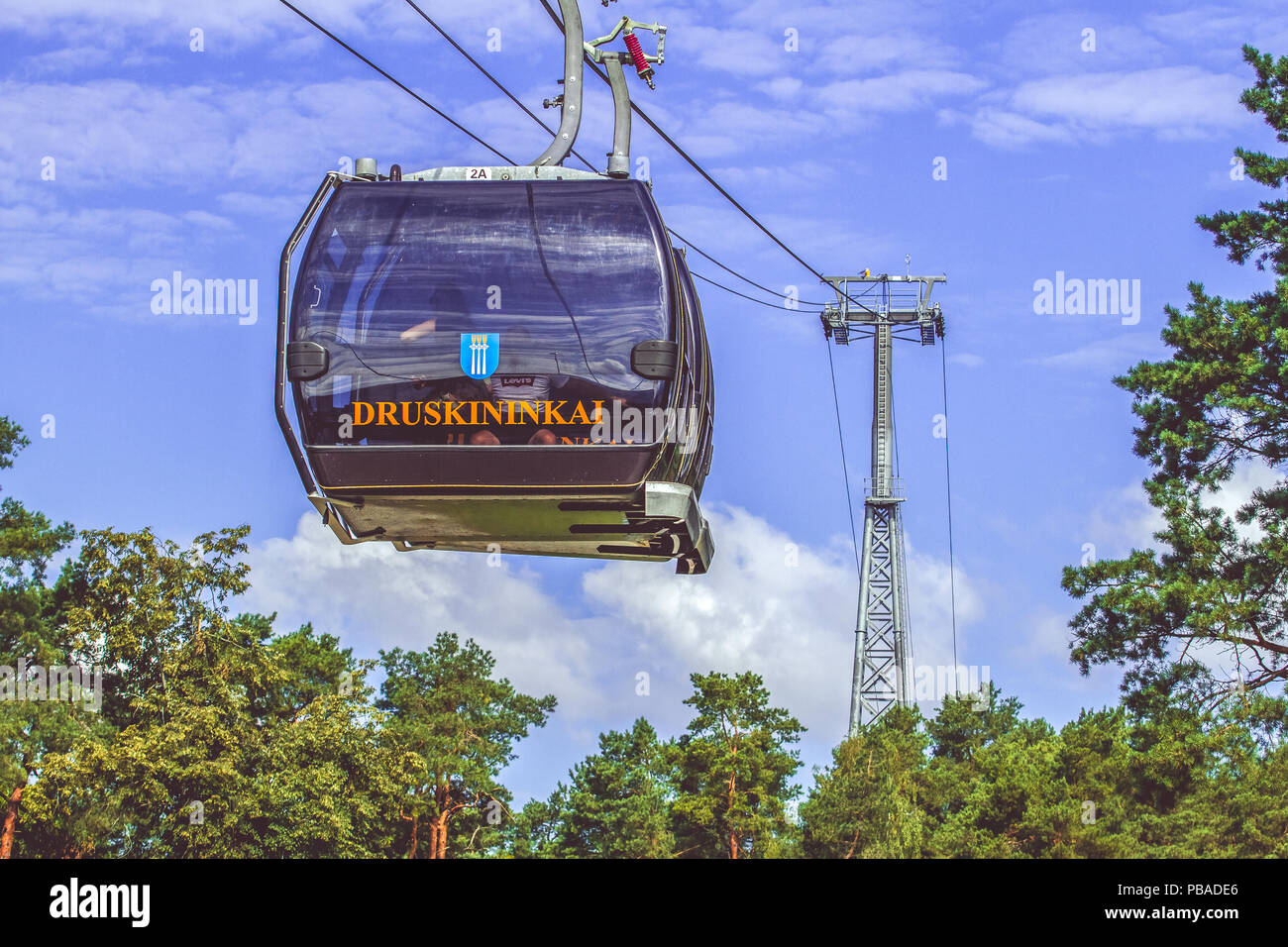 Cable car one of most popular attraction in Druskininkai, Lithuania ...