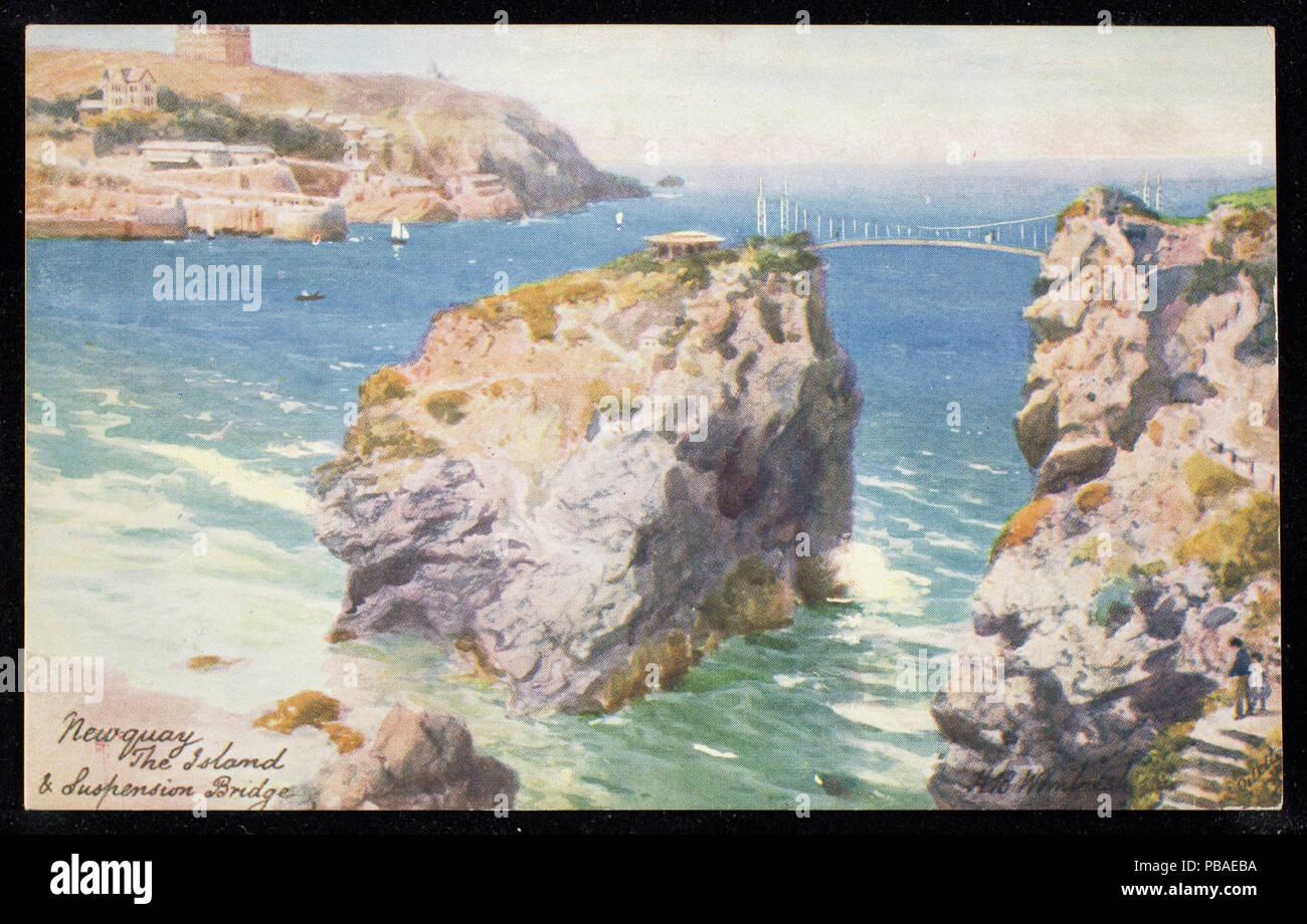 Newquay island bridge hi-res stock photography and images - Alamy