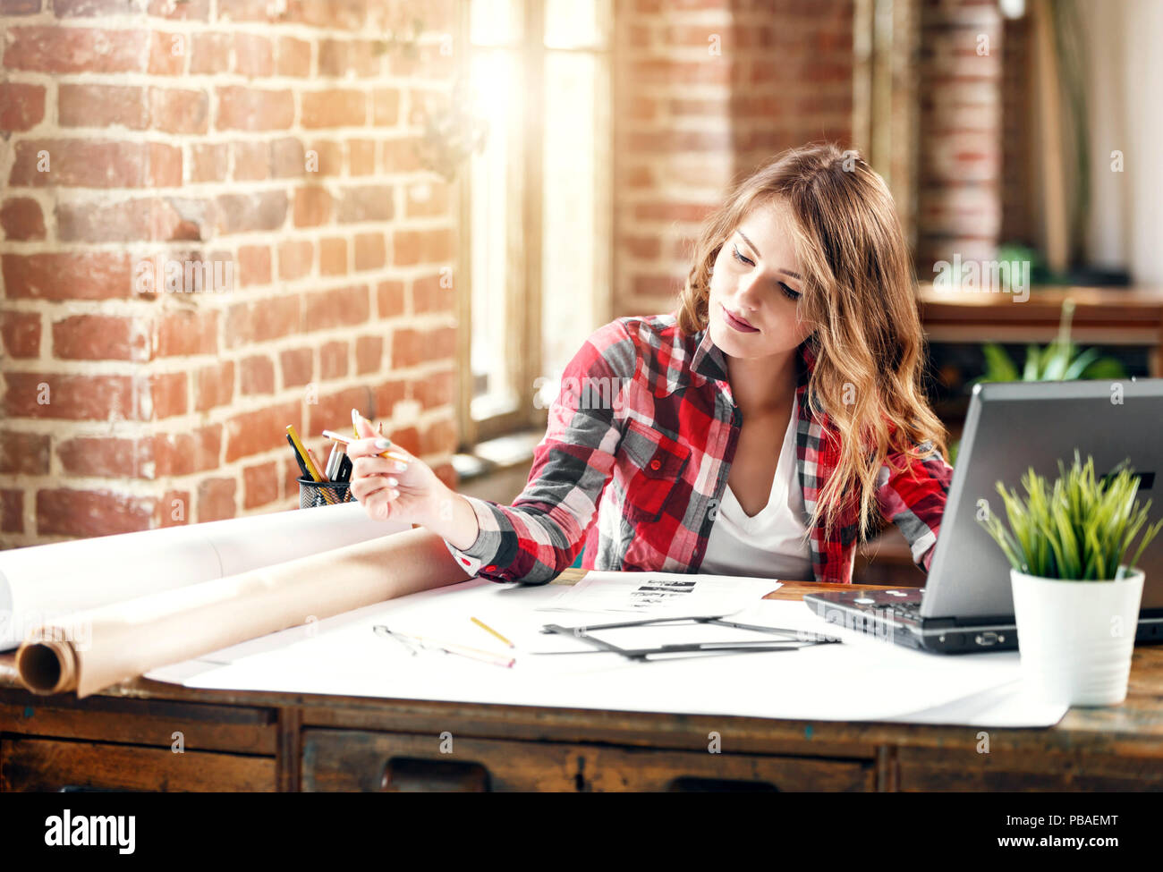 Civil Engineer Working In A Office