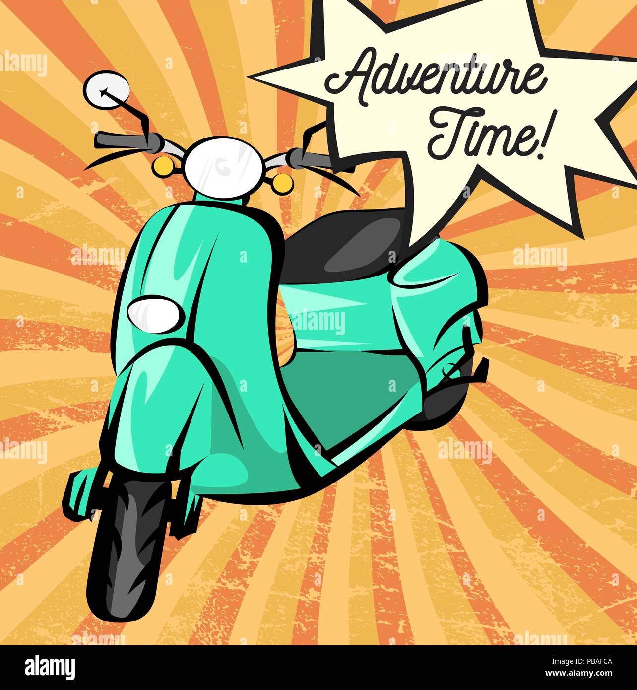 Retro poster design vintage scooter hi-res stock photography and images ...