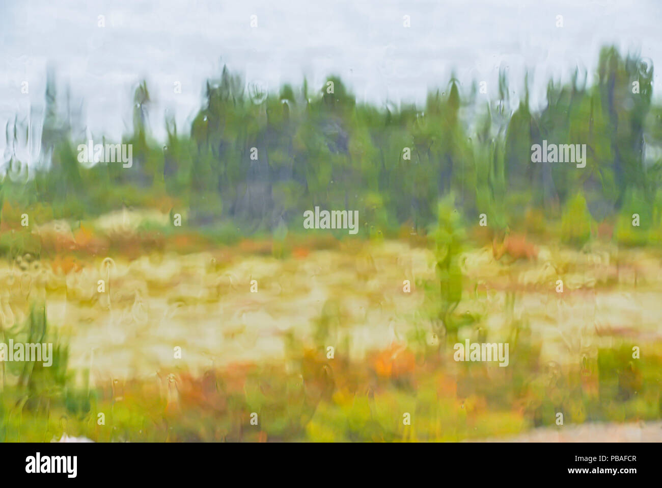 Rainy weather landscape through window hi-res stock photography and ...