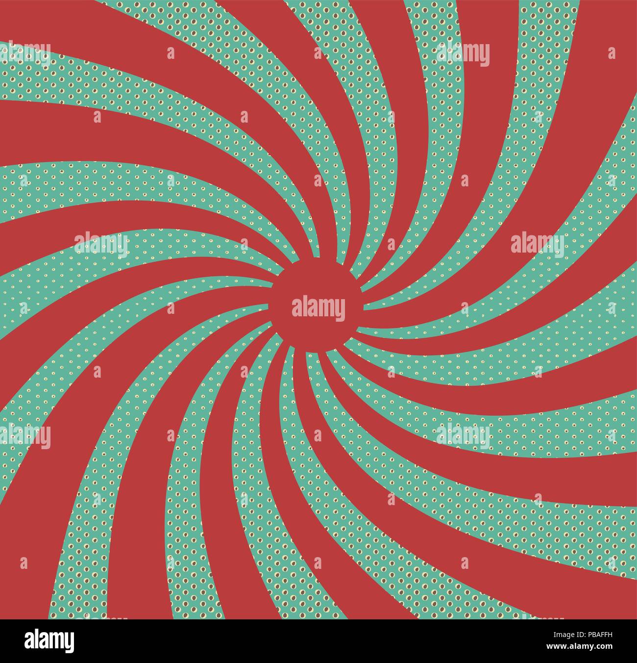 Vintage paper with psychedelic effect, retro rays background. Vector ...