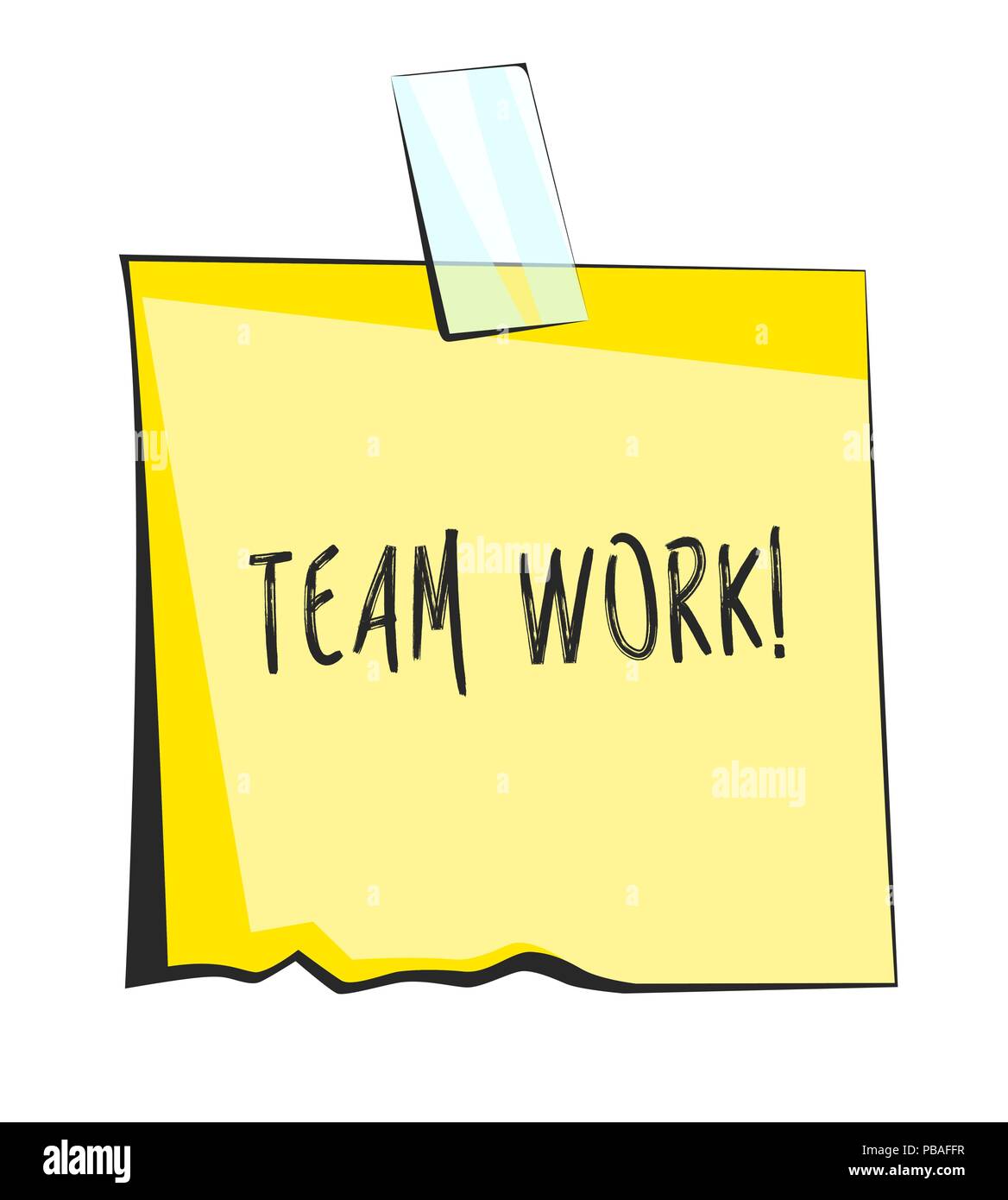 Team work note Stock Vector Images - Alamy